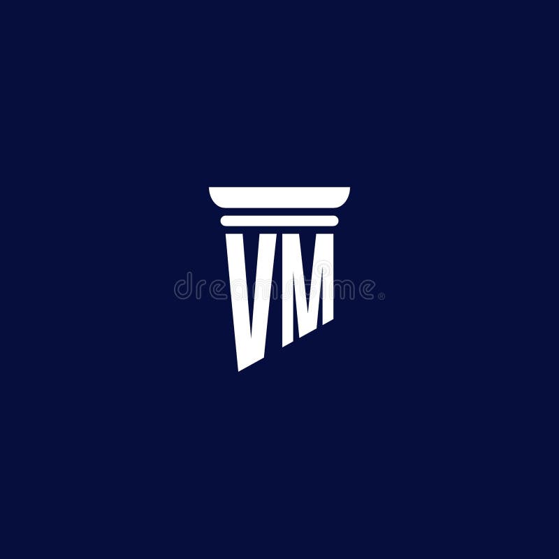 VM Initial Monogram Logo Design for Law Firm Stock Vector ...