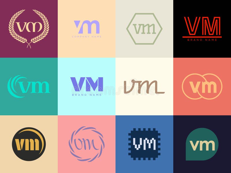 VM Logo Company Template. Letter V and M Logotype Stock Vector ...