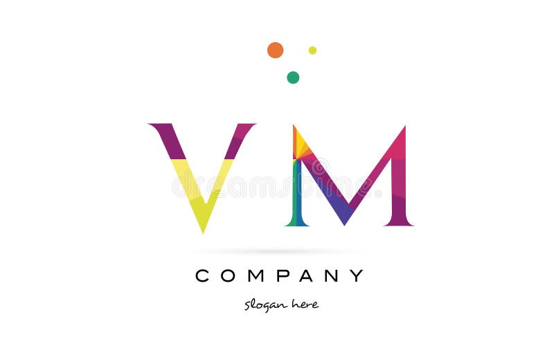 Vm V M Creative Rainbow Colors Alphabet Letter Logo Icon Stock Vector ... Vm V M Creative Rainbow Colors Alphabet Letter Logo Icon Stock Vector ...