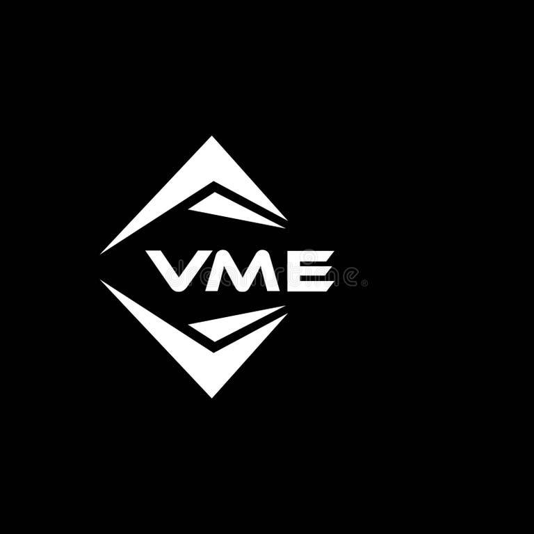 VME Abstract Technology Logo Design on Black Background. VME Creative ...
