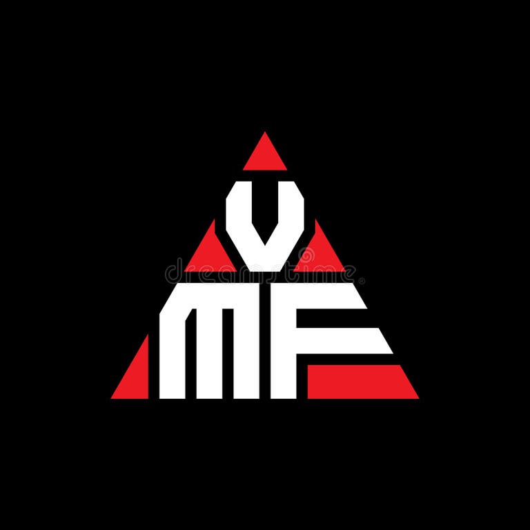 VMF Triangle Letter Logo Design with Triangle Shape. VMF Triangle Logo ...