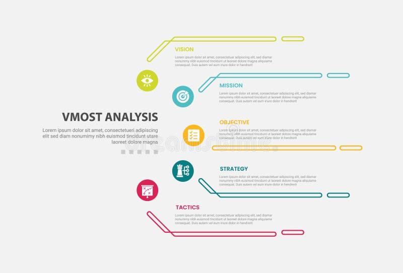 Vmost Analysis Infographic Outline Style with 5 Point Template with ...