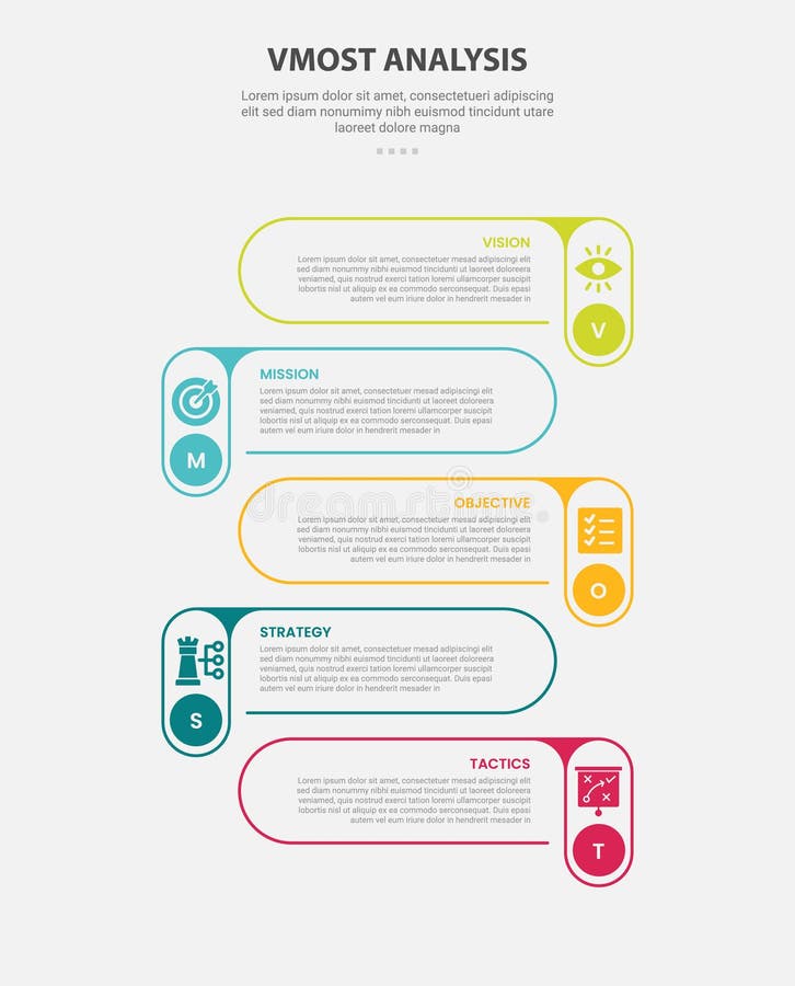 Vmost Analysis Infographic Outline Style with 5 Point Template with ...