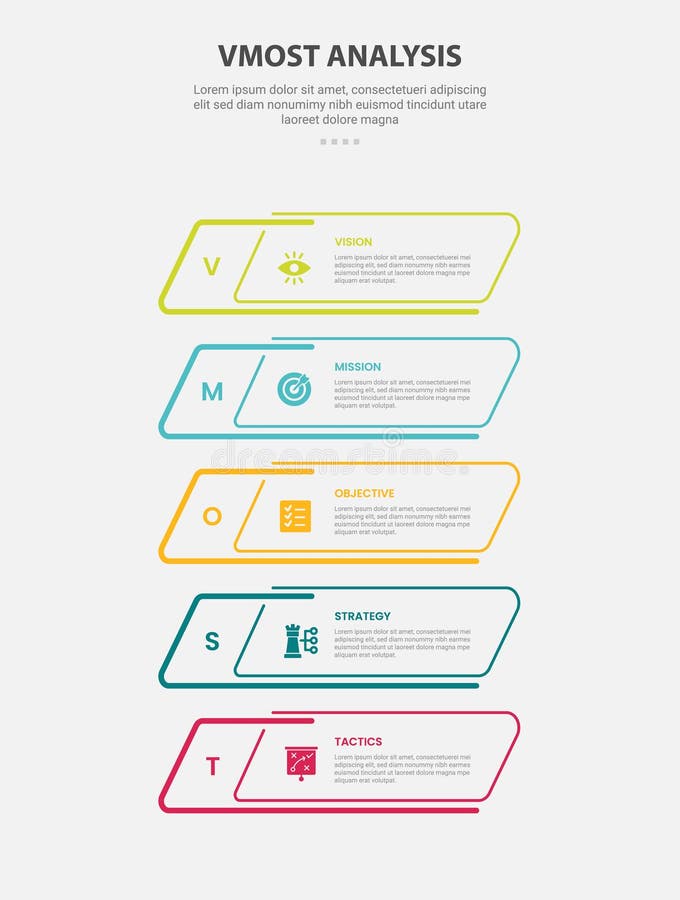 Vmost Analysis Infographic Outline Style with 5 Point Template with ...