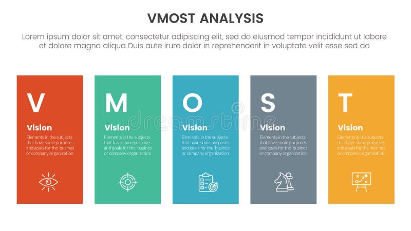 Vmost Analysis Model Framework Infographic 5 Point Stage Template with ...