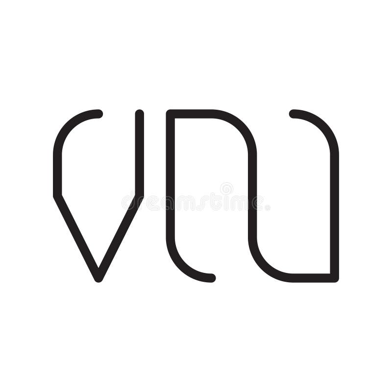 Vn Initial Letter Vector Logo Icon Stock Vector - Illustration of mark ...