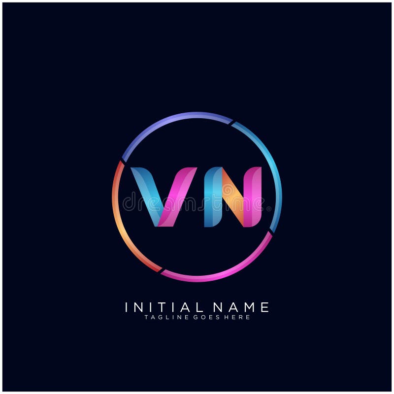 VN Letter Logo Icon Design Template Elements Stock Vector ...