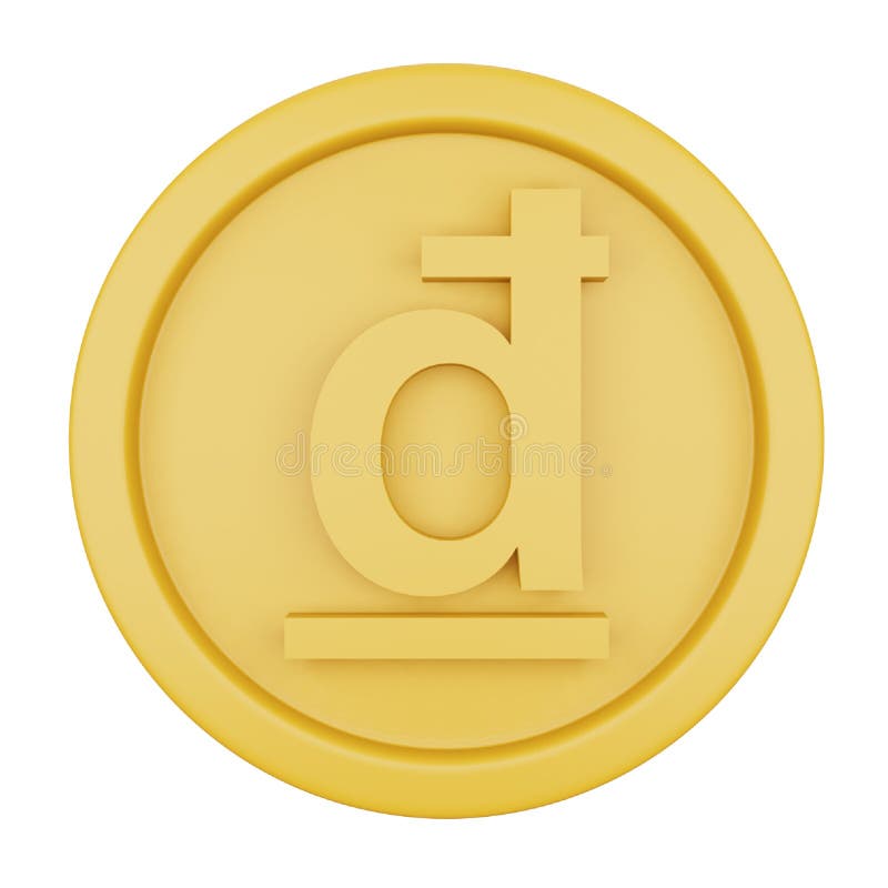 Vnd Coin 3d Rendering Isometric Icon. Stock Vector - Illustration of ...