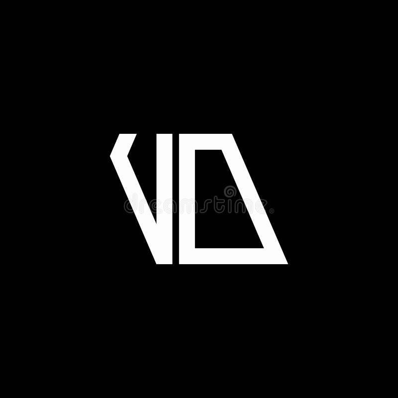VO Logo Abstract Monogram Isolated on Black Background Stock Vector ...