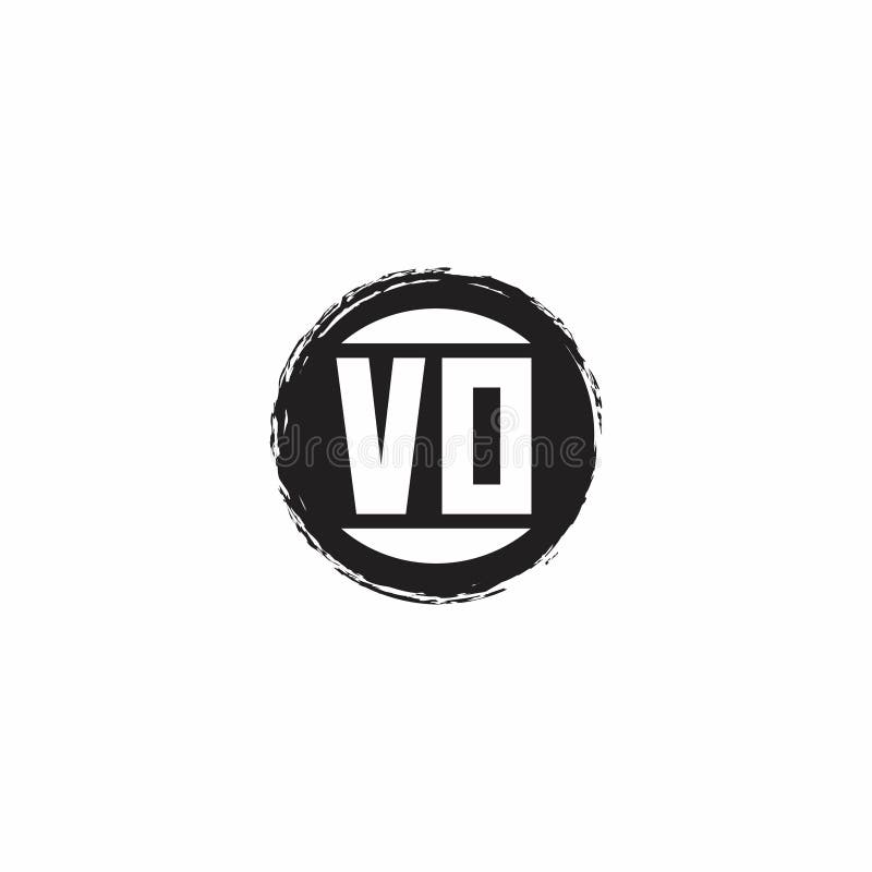 VO Logo Initial Letter Monogram with Abstrac Circle Shape Design ...