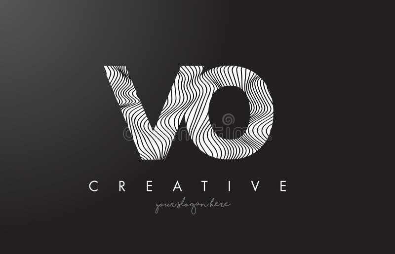 VO V O Letter Logo with Zebra Lines Texture Design Vector. Stock Vector ...