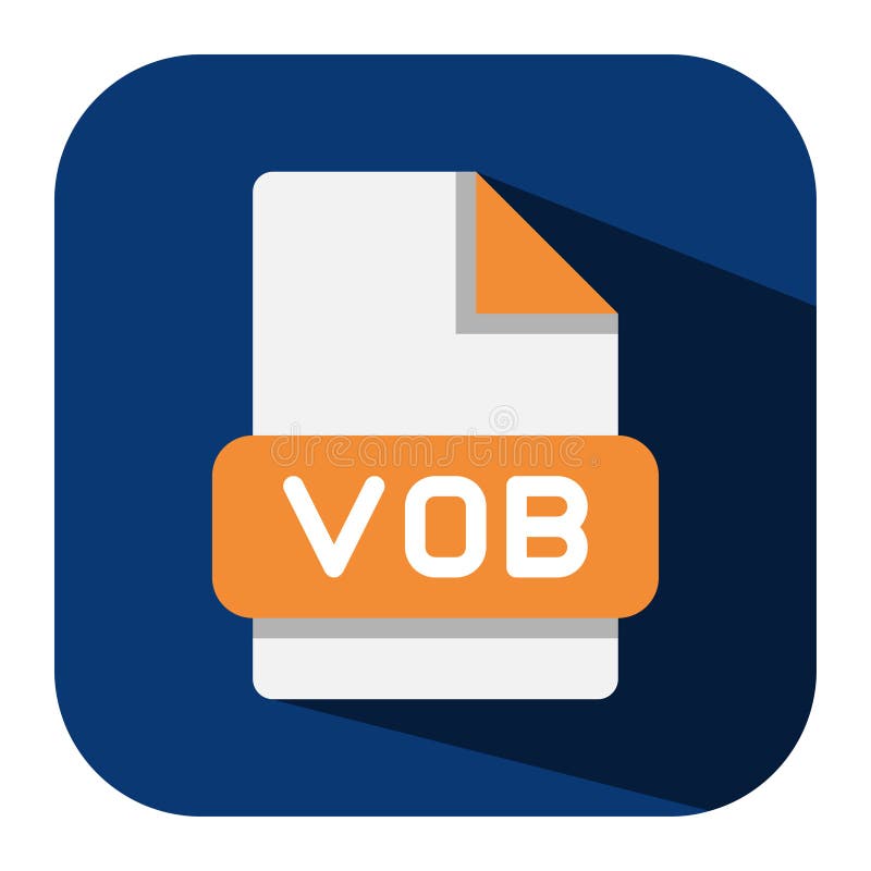 Vob File Type Flat Icon. Document, Format, Extension. Vector ...