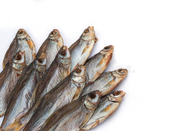 Vobla Seca Sobre Fundo Branco Imagem de Stock - Imagem de seco ...