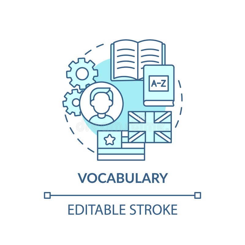 Vocabulary concept icon stock vector. Illustration of abstract - 210227595