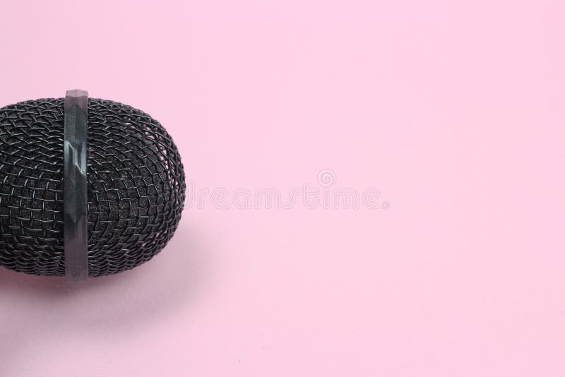 Vocal Wireless Microphone on a Blue Background Stock Photo - Image of ...