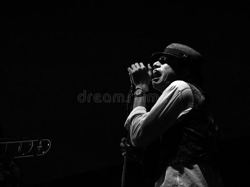 Band Singer Performing in a Concert Show Editorial Photography - Image ...