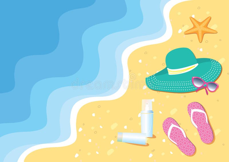 Vocation on beach stock vector. Illustration of flip - 15032455