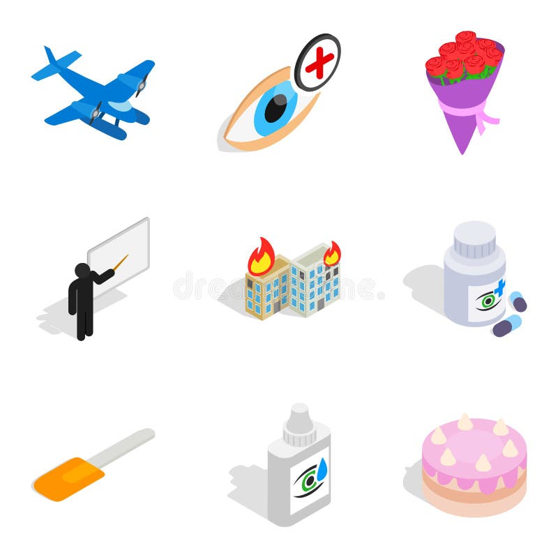 Vocation Icons Set, Isometric Style Editorial Stock Photo ...