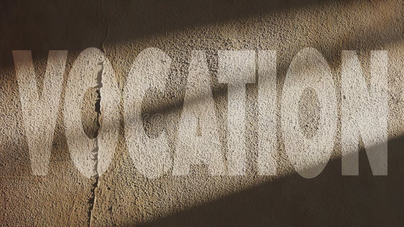 Word Vocation Write On White Sand Stock Image - Image of coast, glasses ...