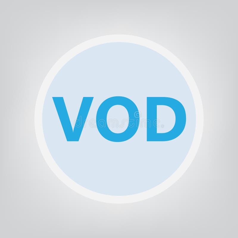 VOD Video on Demand Acronym Stock Vector - Illustration of broadcast ...