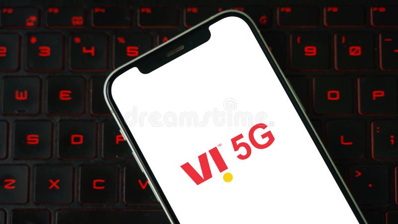 Vodafone Idea or VI Displayed on a Mobile Phone Screen Editorial ...