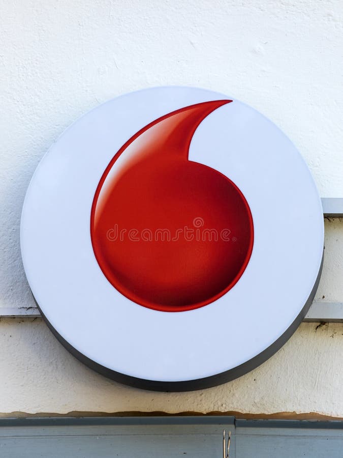 Vodafone Logo at Storefront Editorial Stock Image - Image of sign ...
