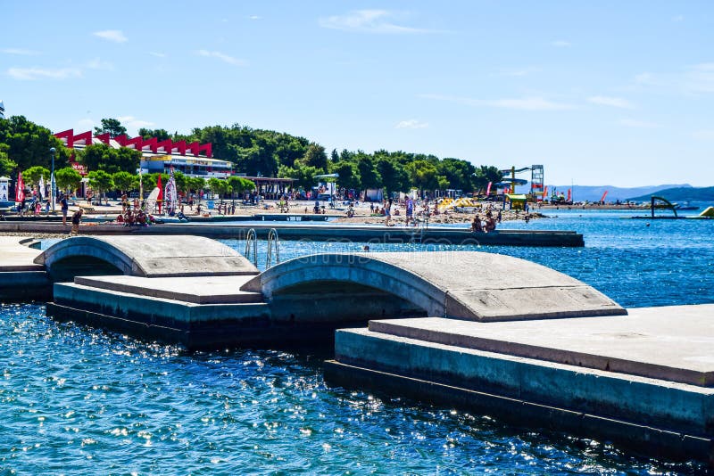 The Vodice beach, Croatia editorial stock image. Image of nature ...