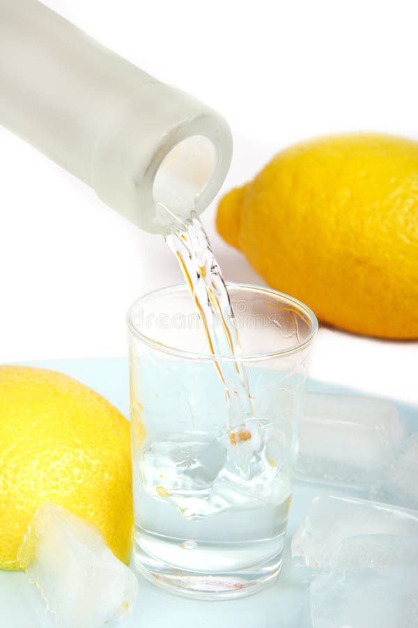 Vodka stock photo. Image of water, lemon, beverage, drops - 465358