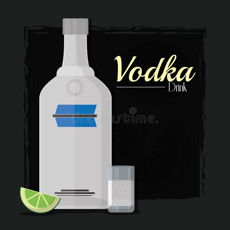 Vodka alcohol drink stock vector. Illustration of clear - 119033626
