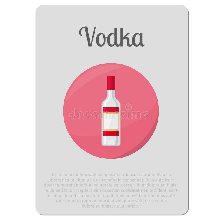 Vodka Alcohol Sticker with Bottle Stock Vector - Illustration of design ...