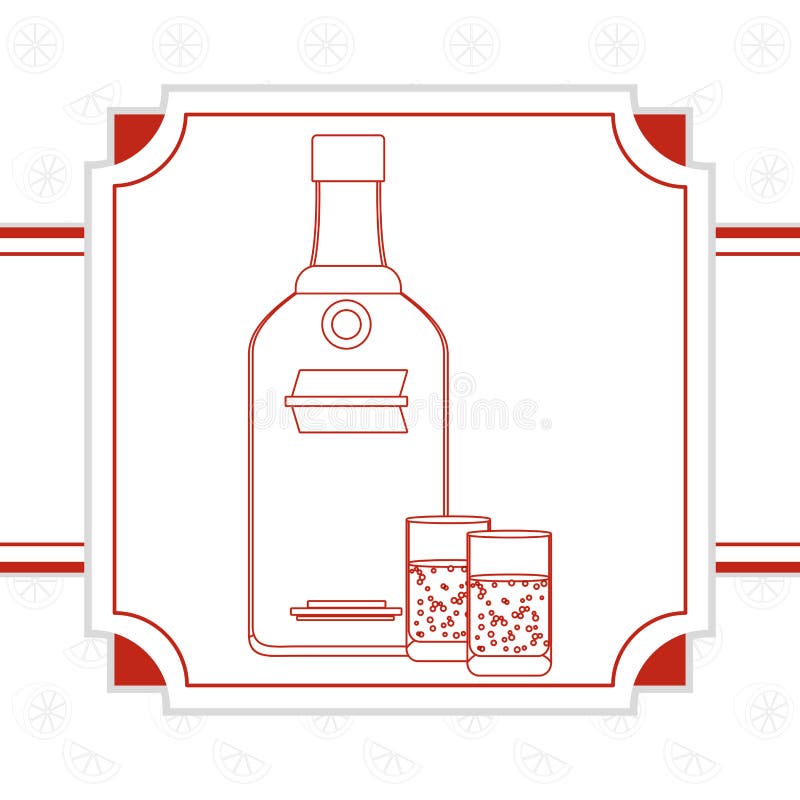 Vodka alcohol drink stock vector. Illustration of frame - 119033842