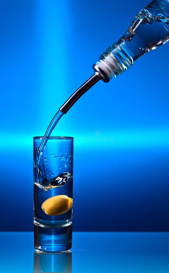 Vodka on glass table stock photo. Image of spirit, alcoholic - 51218520