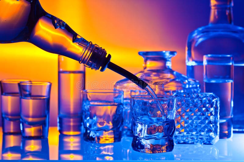 Vodka on glass table stock photo. Image of alcohol, liquid - 47137098