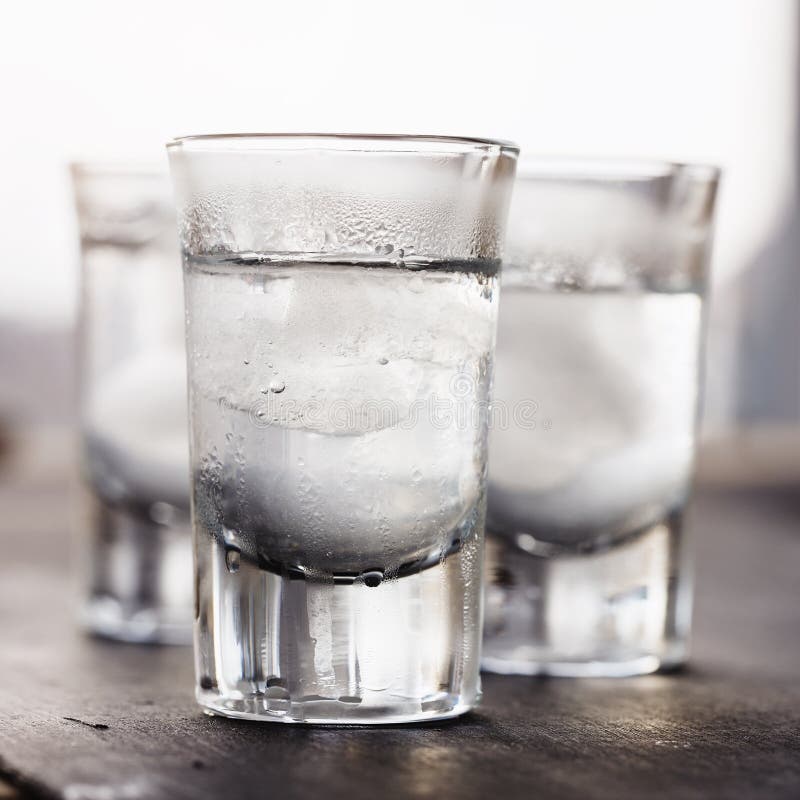 Vodka with ice in a glass stock image. Image of vodka - 80189181