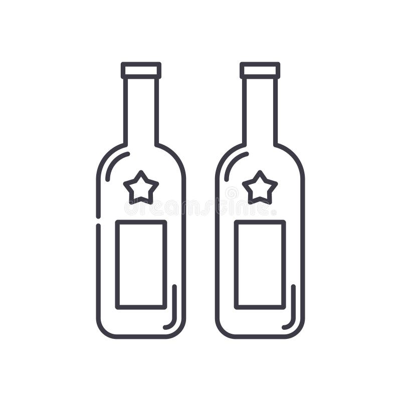 Vodka Icon, Linear Isolated Illustration, Thin Line Vector, Web Design ...