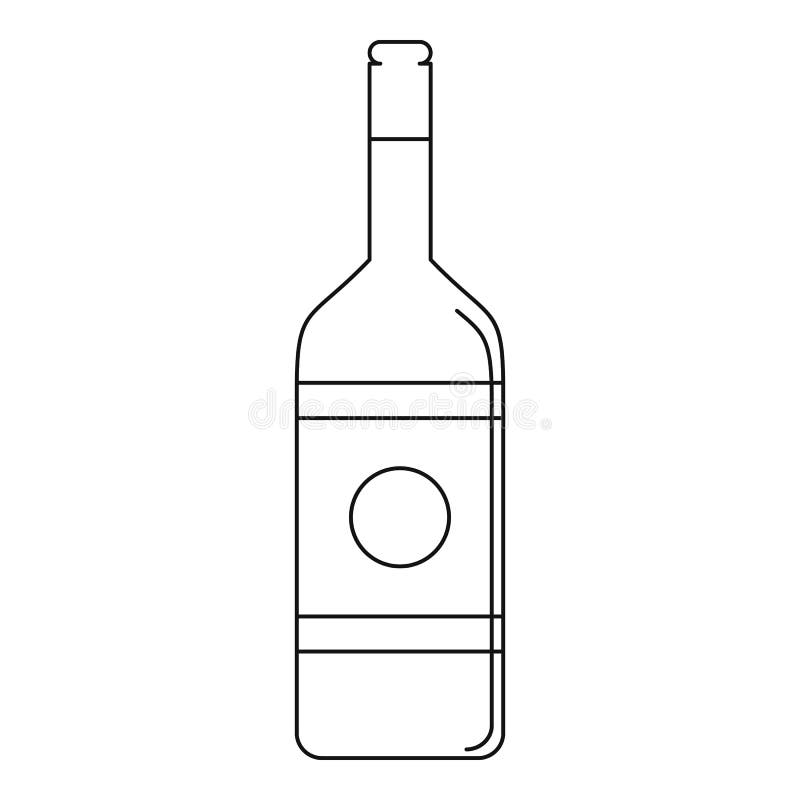 Vodka icon, outline style stock vector. Illustration of liquid - 86388403