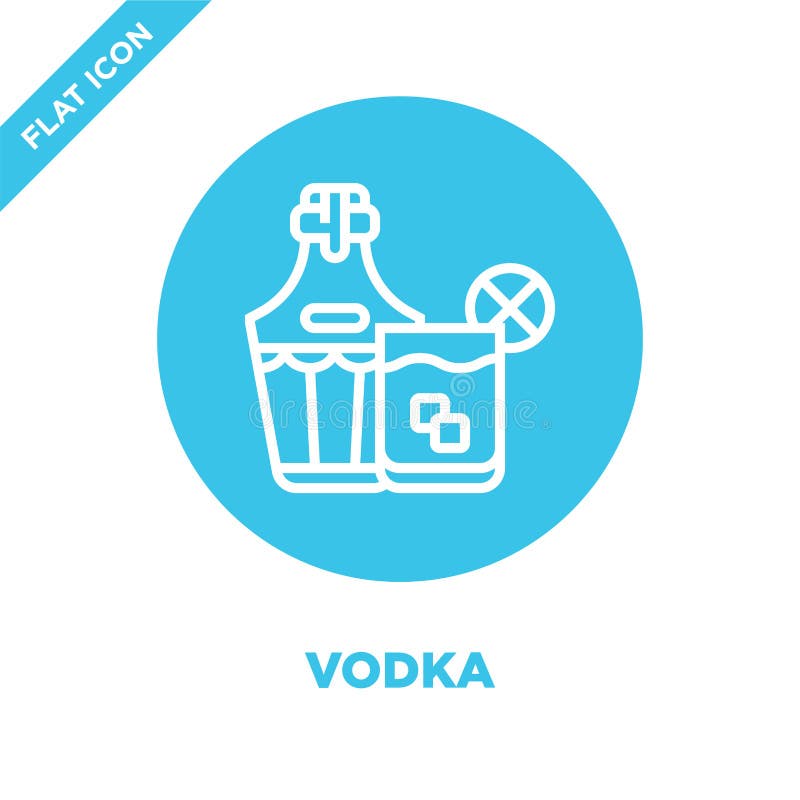 Vodka Icon Vector from Beverage Collection. Thin Line Vodka Outline ...
