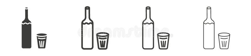 Vodka Icon Vector Set on White Background Stock Vector - Illustration ...