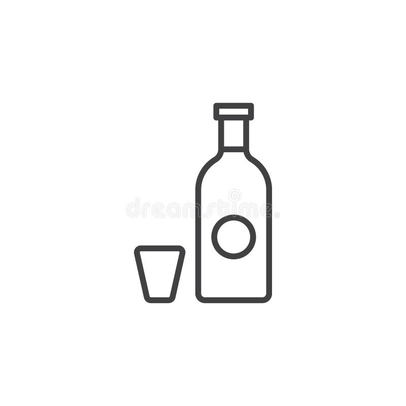 Vodka icon, cartoon style stock vector. Illustration of drunk - 82605039