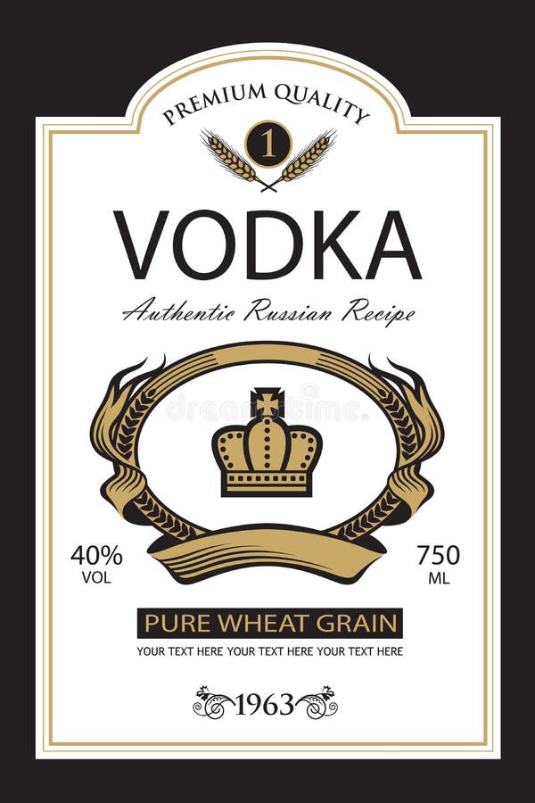 Vodka labels set stock vector. Illustration of label - 213569963