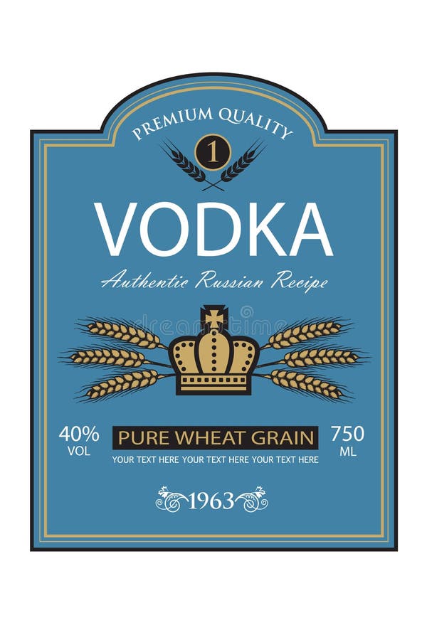 Vodka labels set stock vector. Illustration of icon - 213793703