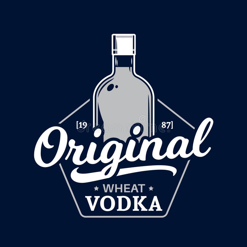 Vector White and Silver Vintage Vodka Logo Stock Illustration ...