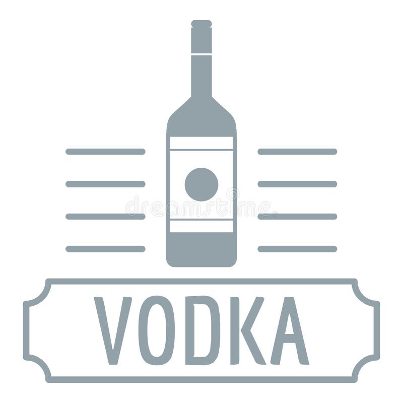Vodka Logo, Simple Gray Style Stock Vector - Illustration of beverage ...