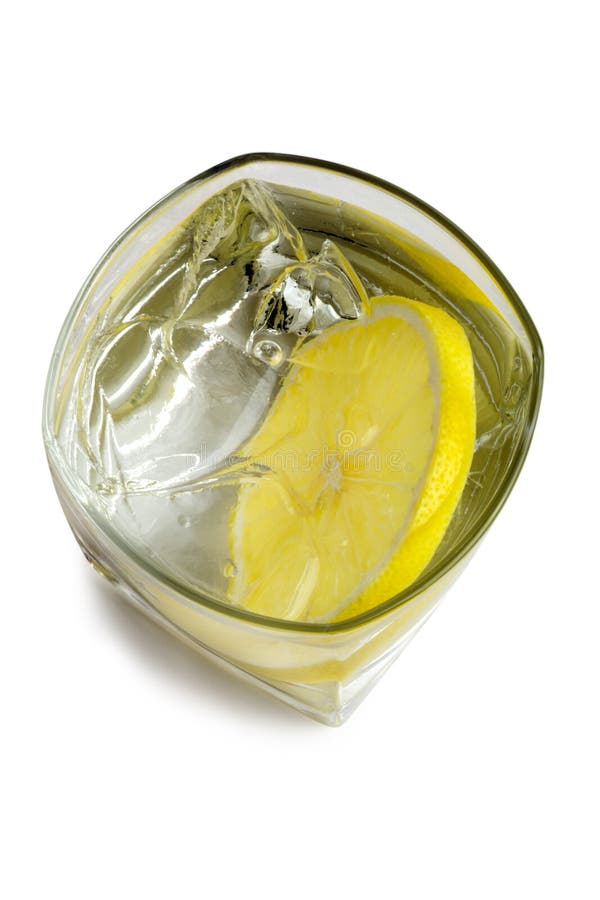 Vodka on the Rocks with Lemon Stock Image - Image of drunk, mixed: 3947257