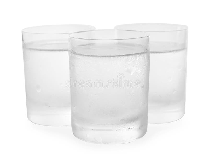 Vodka in Shot Glasses on White Background Stock Photo - Image of ...