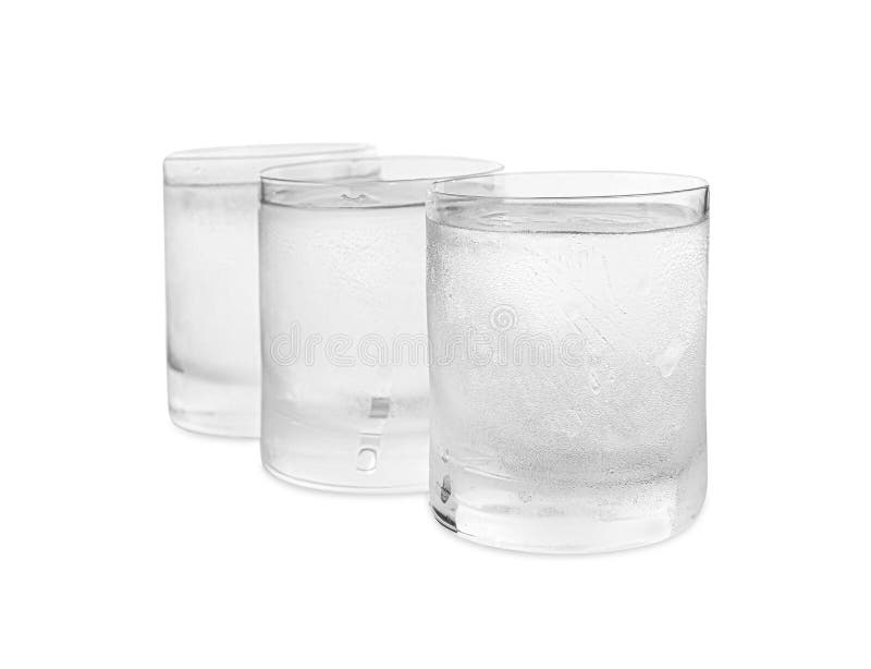 Vodka in Shot Glasses on White Background Stock Image - Image of ...