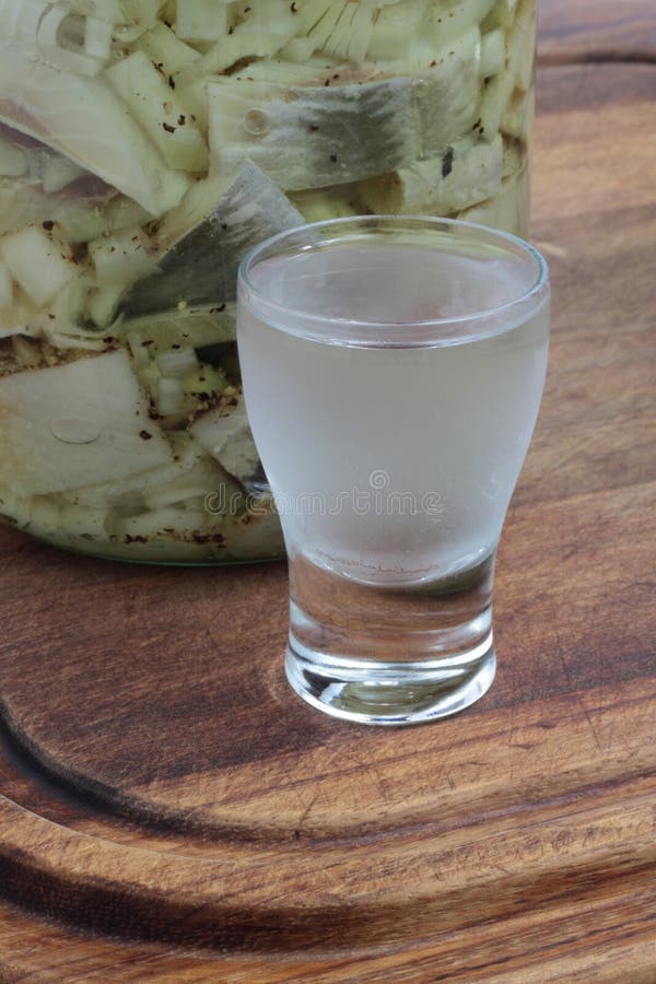 Vodka shot and herrings. stock image. Image of fish, gourmet - 47606189