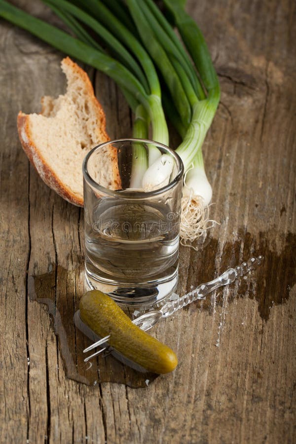 Vodka and snacks stock image. Image of glass, still, cool - 19528593