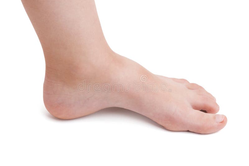 Voet Van De Mens Op Een Witte Achtergrond Stock Afbeelding - Image of ...