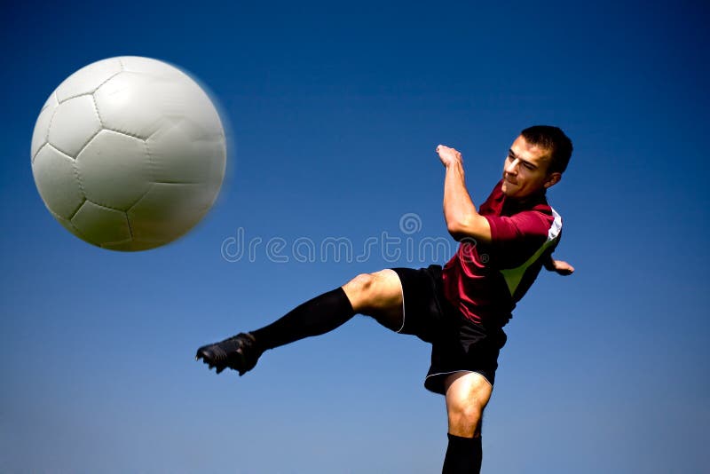 Voetballer stock afbeelding. Image of scoren, gebied - 14633669